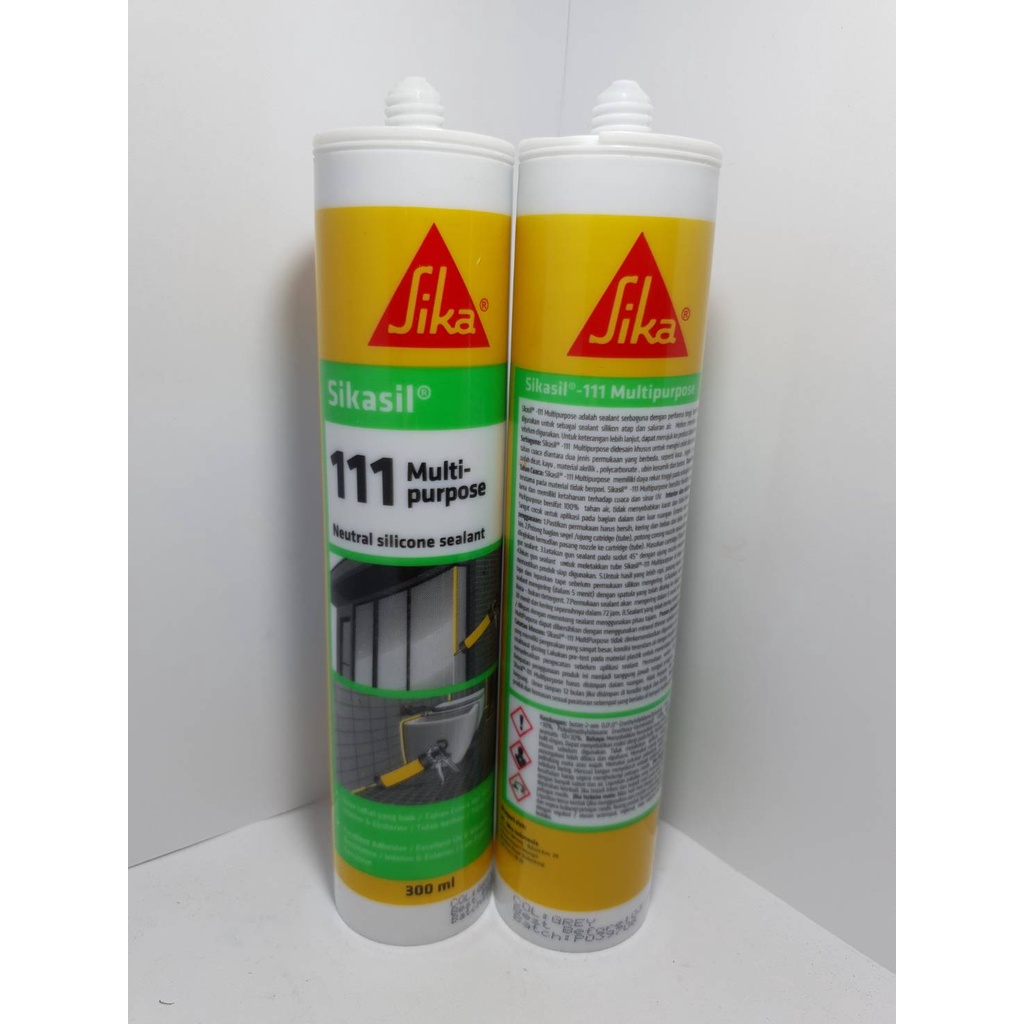 Jual Silicon Sealant Sika Grey, Black, White dan Clear // Lem Silikon Sikasil 111 Netral Multi ...