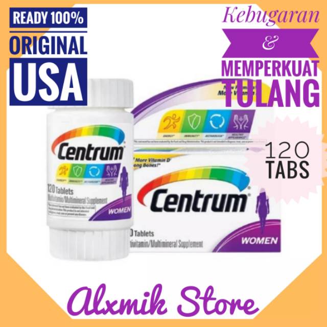 Jual PROMO NEW Formula Centrum Women's Multivitamin Supplement 120 ...