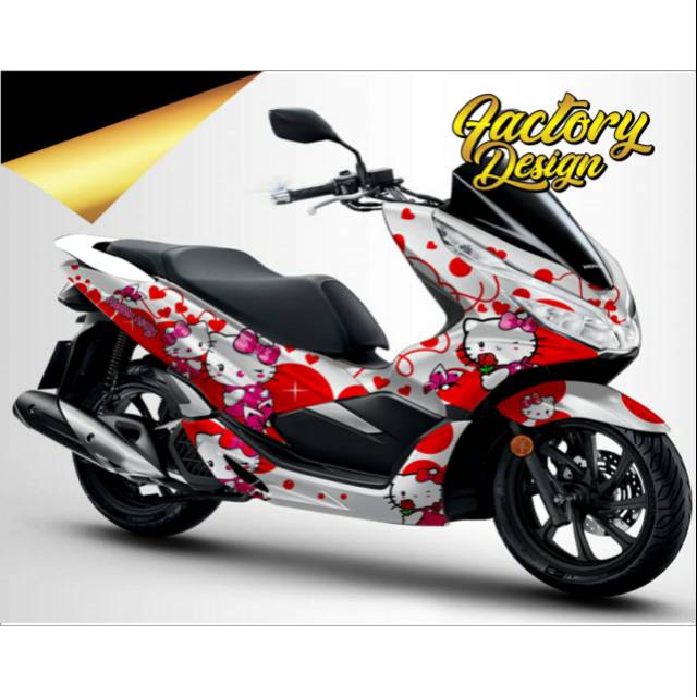 Jual Stiker decal pcx hello kitty merah putih | Shopee Indonesia