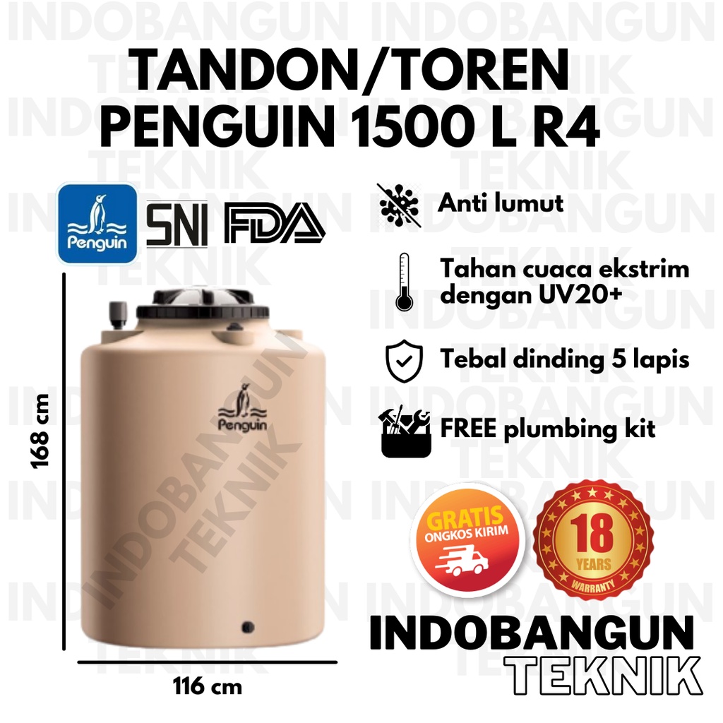 Jual Toren Air Tangki Air Tandon Air Penguin TB160 1550 Liter 1500 ...