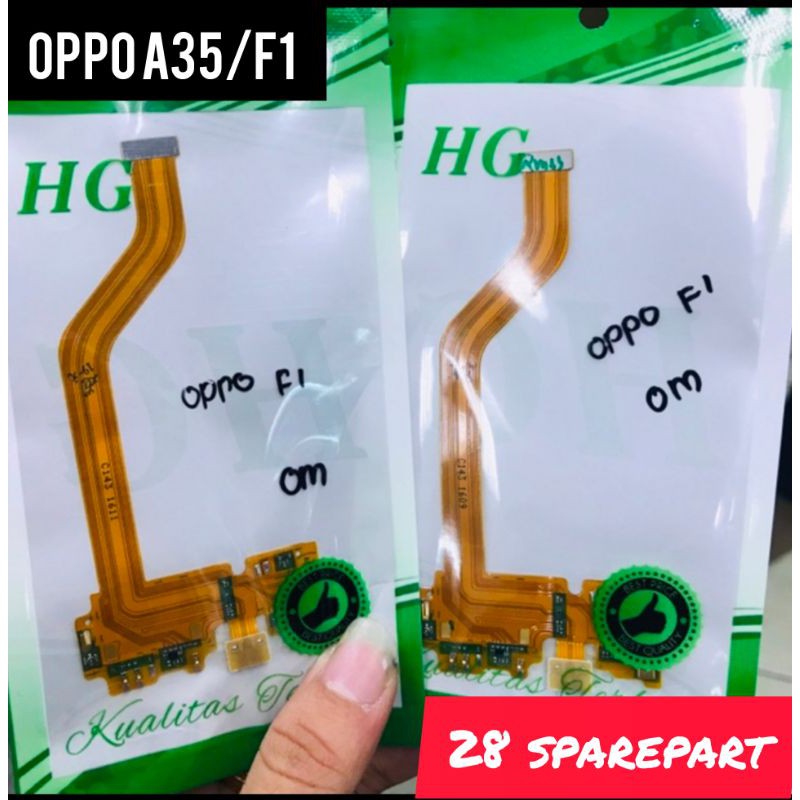 Jual FLEXIBLE/CONEKTOR CHARGER OPPO F1F/A35/F1 +MIC ORIGINAL | Shopee ...