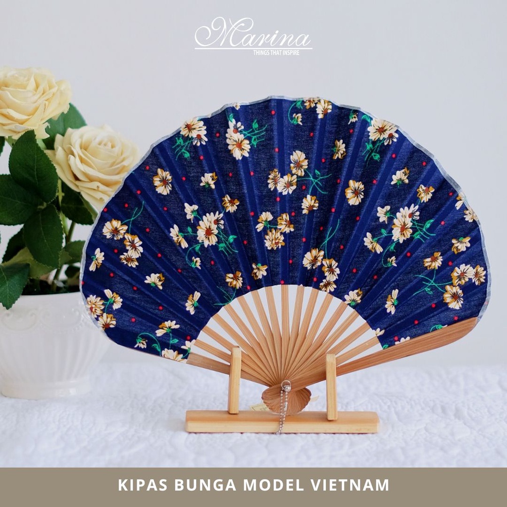 Jual MARINA LIVING - Kipas Lipat Bunga Vietnam (Bulat) | Shopee Indonesia