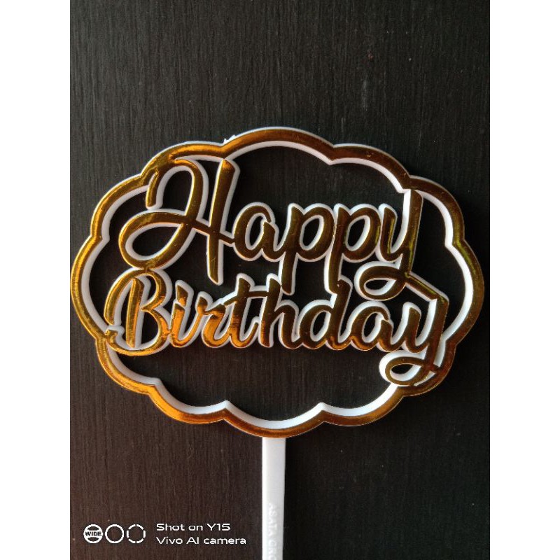 Jual Cake Topper Happy Birthday Awan | Shopee Indonesia
