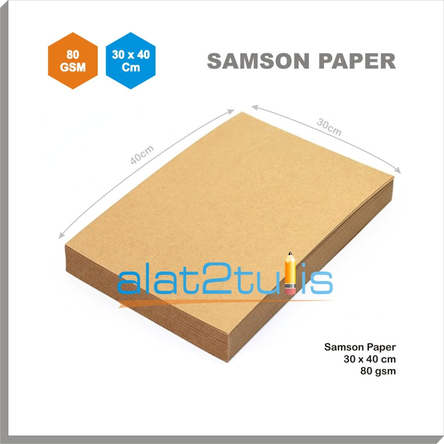 Jual kertas samson 30x40cm | Bungkus coklat paket | paper kraft 80 gsm ...