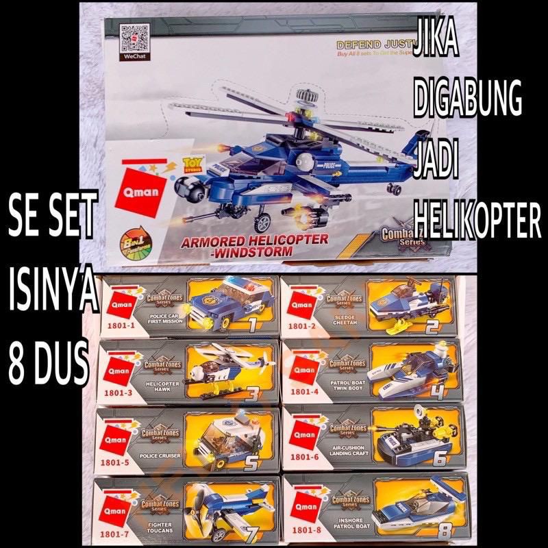Jual MAINAN QMAN 100% ORIGINAL COMBAT ZONES SERIES ARMORED HELICOPTER ...