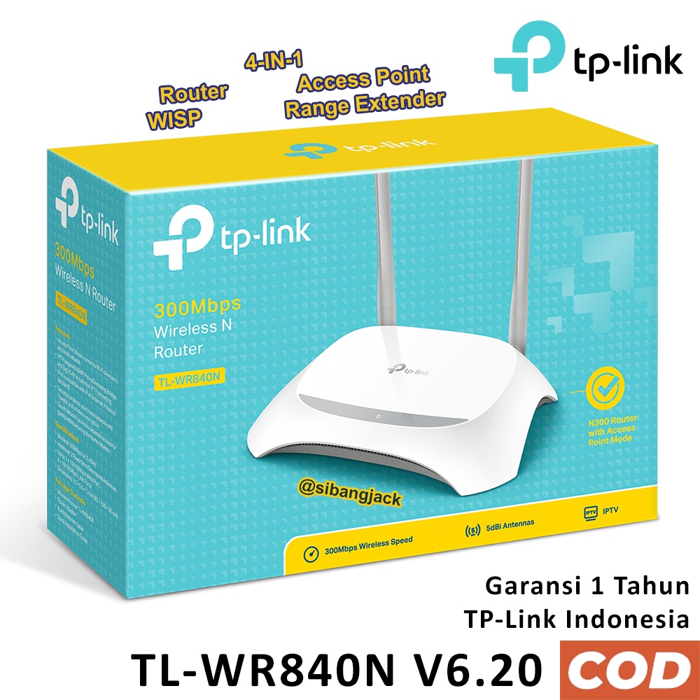 Jual Wireless Router TP-Link TL-WR840N 300 Mbps Wi-Fi WiFi TPLink 840N WR840N Terbaru | Shopee ...