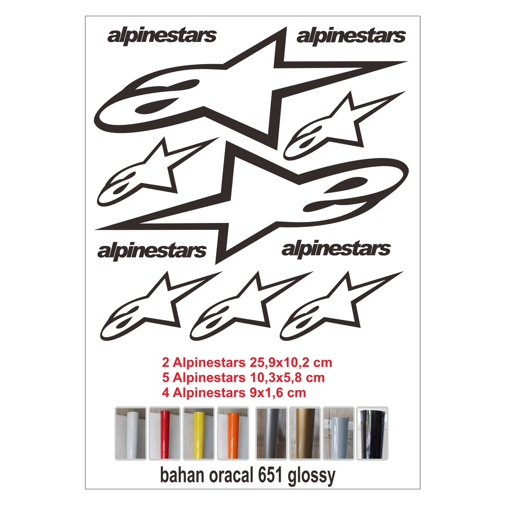 Jual sticker sponsor motogp/sticker cutting/sticker motor mobil racing ...