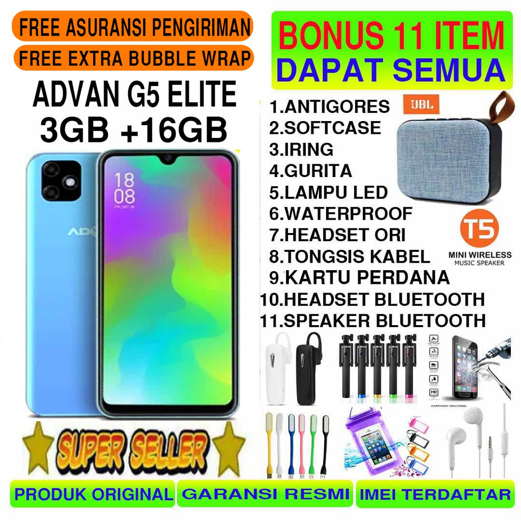 Jual ADVAN G5 ELITE 3/16 GB RAM 3GB ROM 16GB GARANSI RESMI | Shopee ...