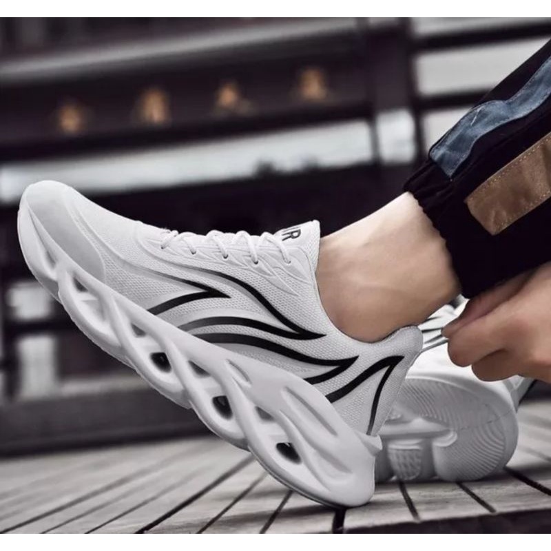 Jual Sepatu sneakers pria sport olahraga terbaru 2022 model afi warna putih terbaru kekinian ...