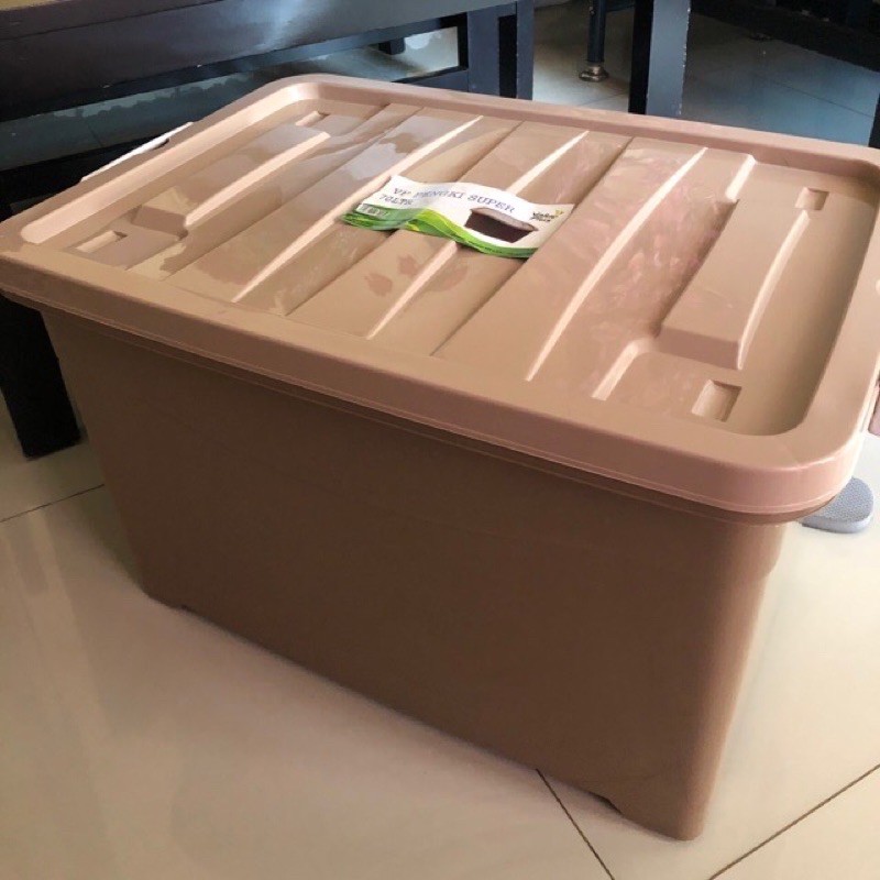 Jual Kontainer Box Besar 70 liter Ada Roda / Kontainer Plastik / Kotak ...