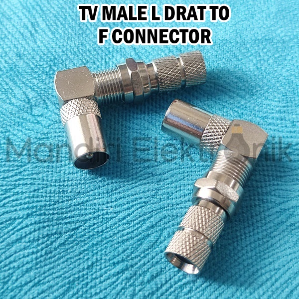 Jual Jack Antena TV L Male to Drat F Konektor Set - Jack TV L Drat ...