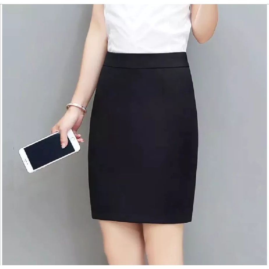 Jual Rok Span Pendek Scuba Real Pict - Hitam | Shopee Indonesia