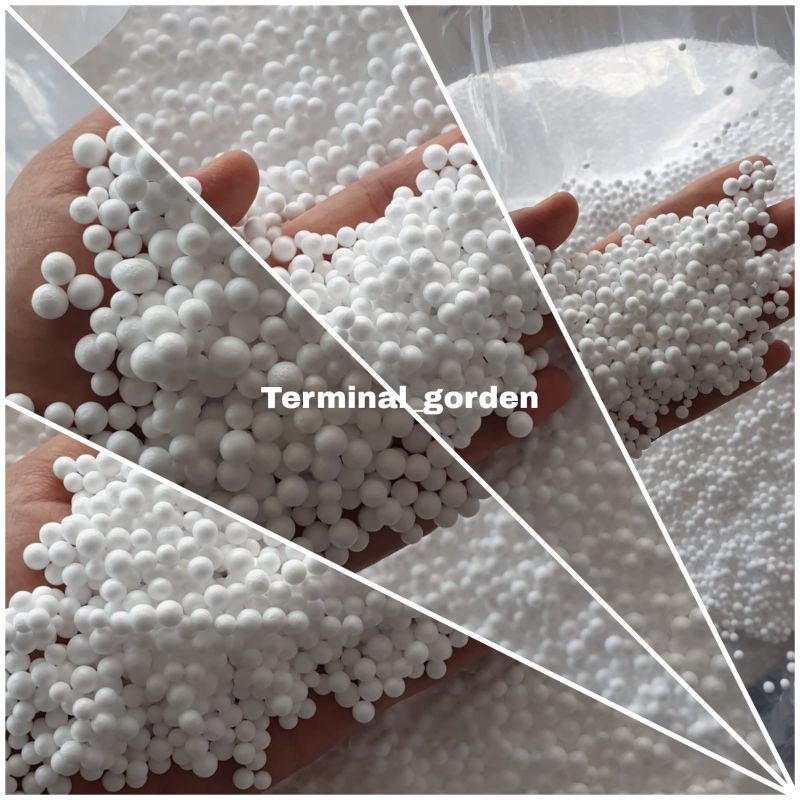 Jual styrofoam 500gr gabus foam pasir butiran biji putih Isian bean bag ...