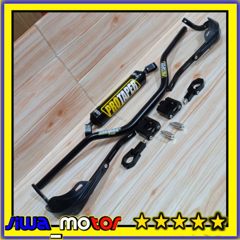 Jual stang fatbar protaper high tinggi full set handguard barpad KLX ...