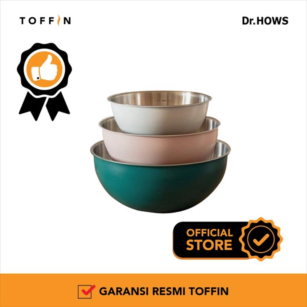 Jual Dr. HOWS Damen Stainless Mixing Bowl (20, 24, 28 cm) | Shopee Indonesia
