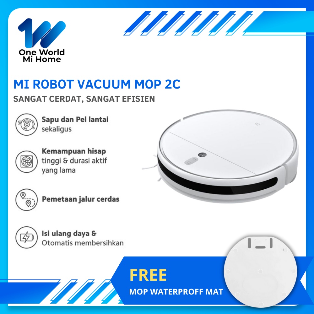 Jual Xiaomi Mi Robot Vacuum Mop 2C Vacuum Cleaner Robot Sapu Otomatis ...