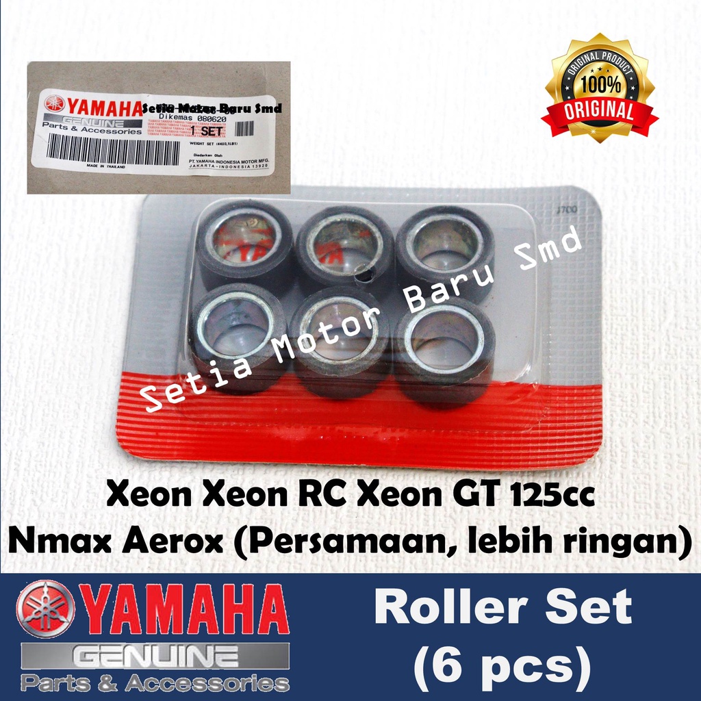 Jual Roller Roler Kit Weight Xeon Rc Gt 125 Nmax Aerox Asli Original ...