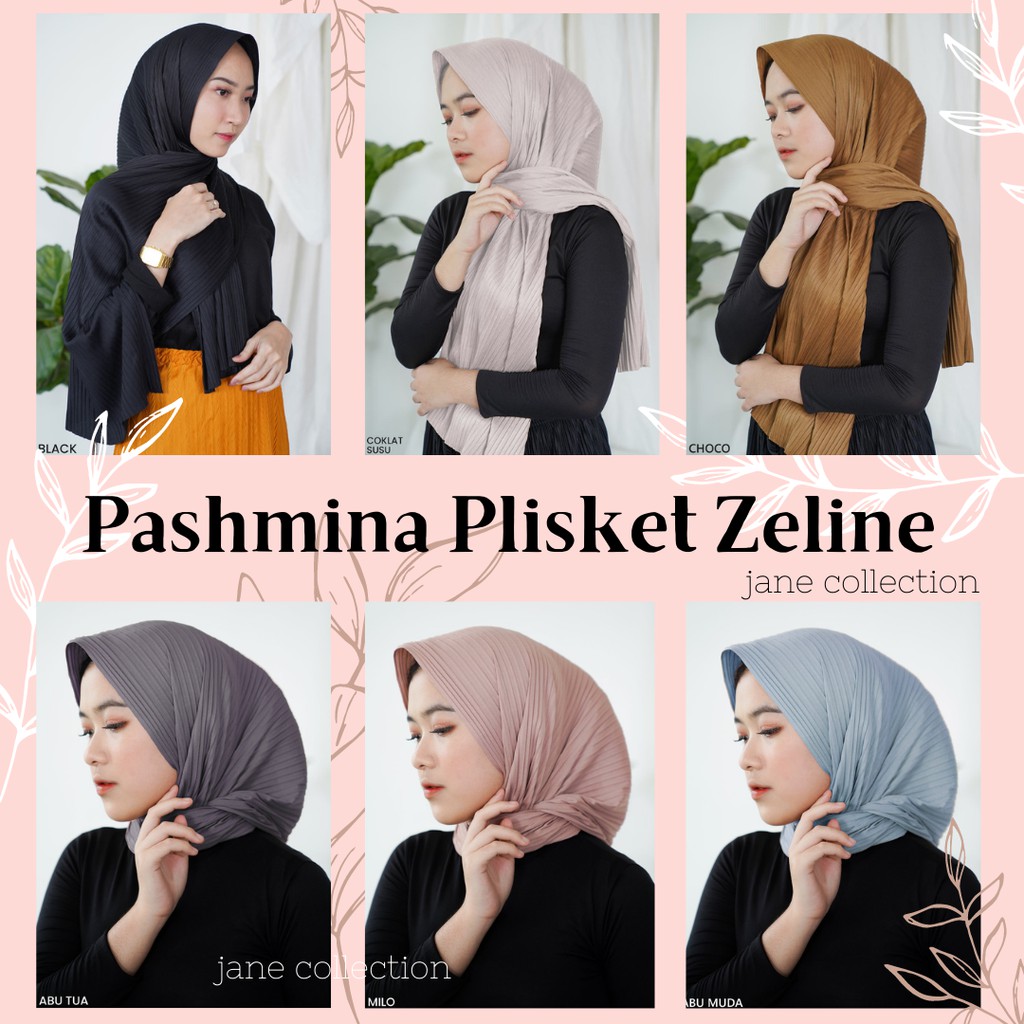 Jual JANE COLLECTION || Hijab Jilbab Kerudung Plisket Muslim Pasmina ...