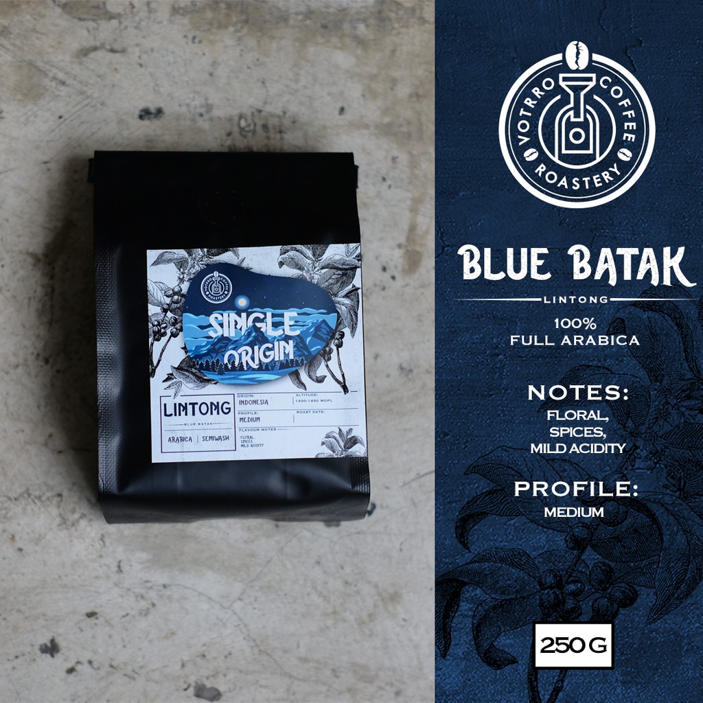 Jual Biji Kopi Arabika LINTONG Blue Batak Semi Washed 250g - Roasted ...