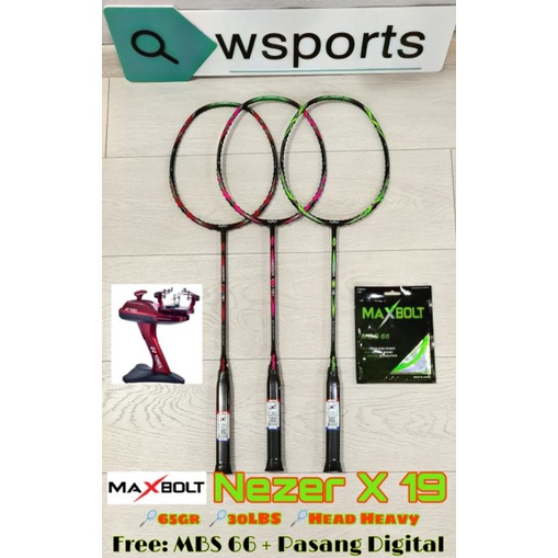 Jual Raket Badminton Maxbolt Nezer X19 X 19 Original | Shopee Indonesia