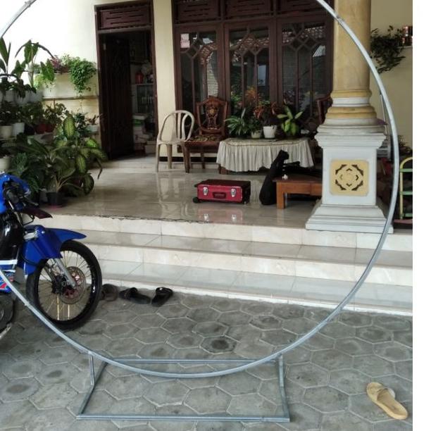 Jual [L_036] Ready Stock Ring Besi backdrop dekor wedding 2x2m Rakit ...