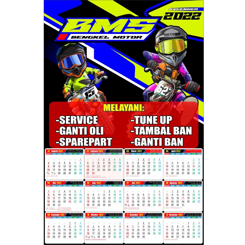 Jual CETAK KALENDER CUSTOM 2022 / CETAK KALENDER TOKO / BENGKEL CUSTOM ...