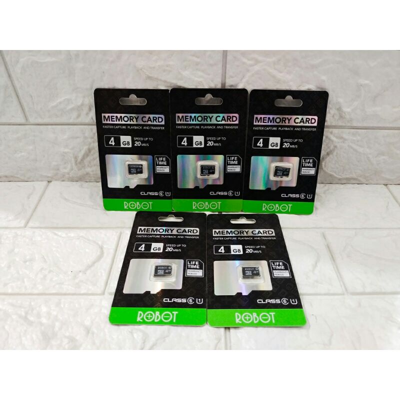Jual MEMORI CARD ROBOT MICRO SD 4GB/ROBOT TF CARD 4GB TF WITH PACKAGE ...