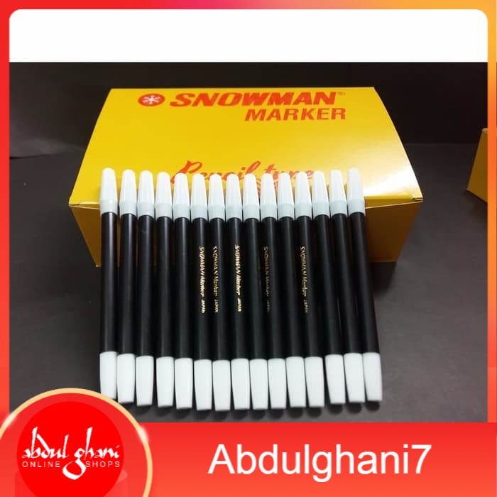 Jual Spidol Warna Hitam Kecil Merek Snowman (ecer/ harga per pcs ...