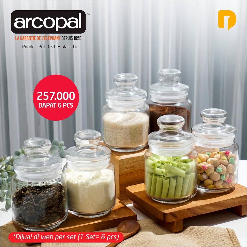Jual Arcopal Rondo Pot - Toples Penyimpanan Berkualitas | Shopee Indonesia