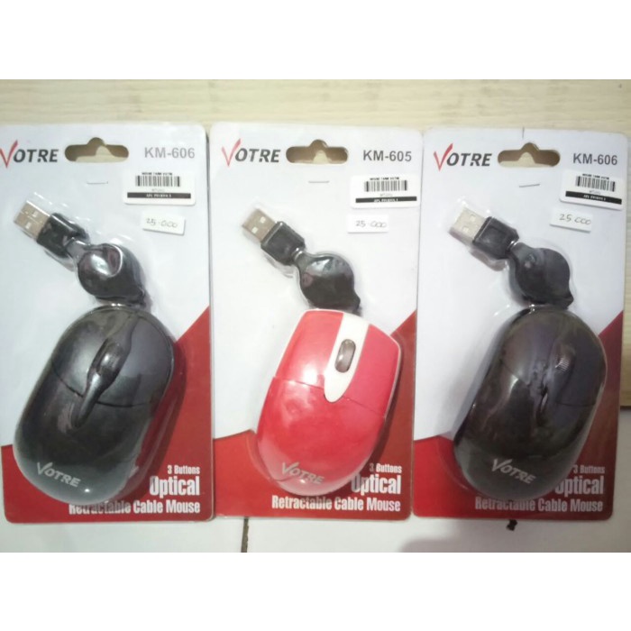 Jual MOUSE VOTRE USB SERI 6-RETRACK KM 606 / 605 | Shopee Indonesia