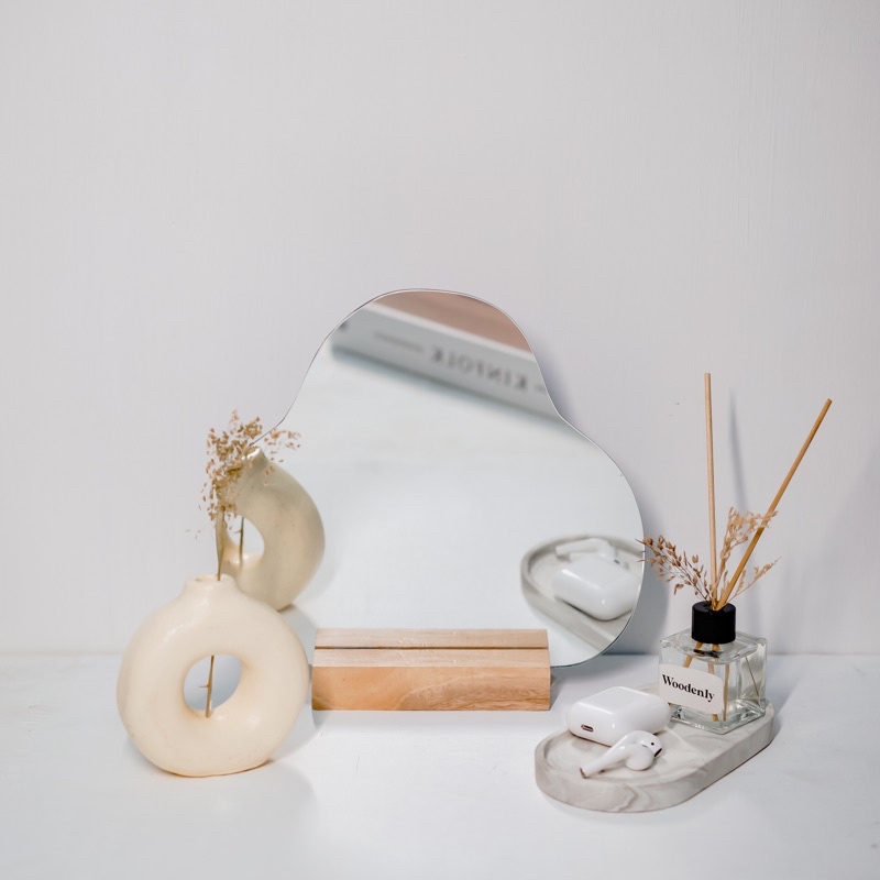 Jual Cermin Aesthetic / nura/aesthetic mirror by woodenly /irregular ...
