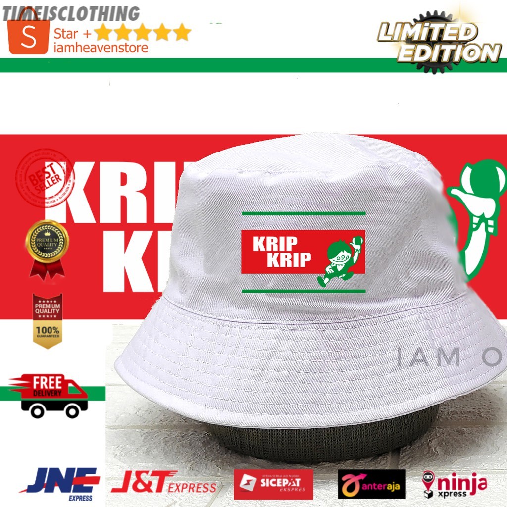 Jual Bucket hat Krip Krip Snack Jadul 90an topi buket hat keren lucu ...