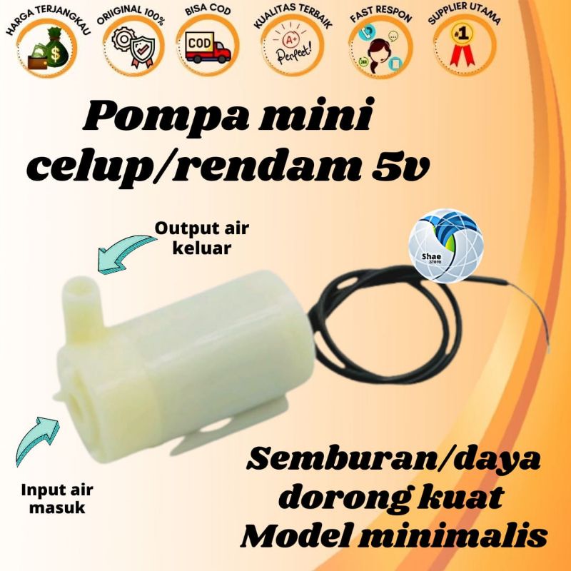 Jual Pompa celup/rendam/hisap mini micro submersible water pum5v DC ...