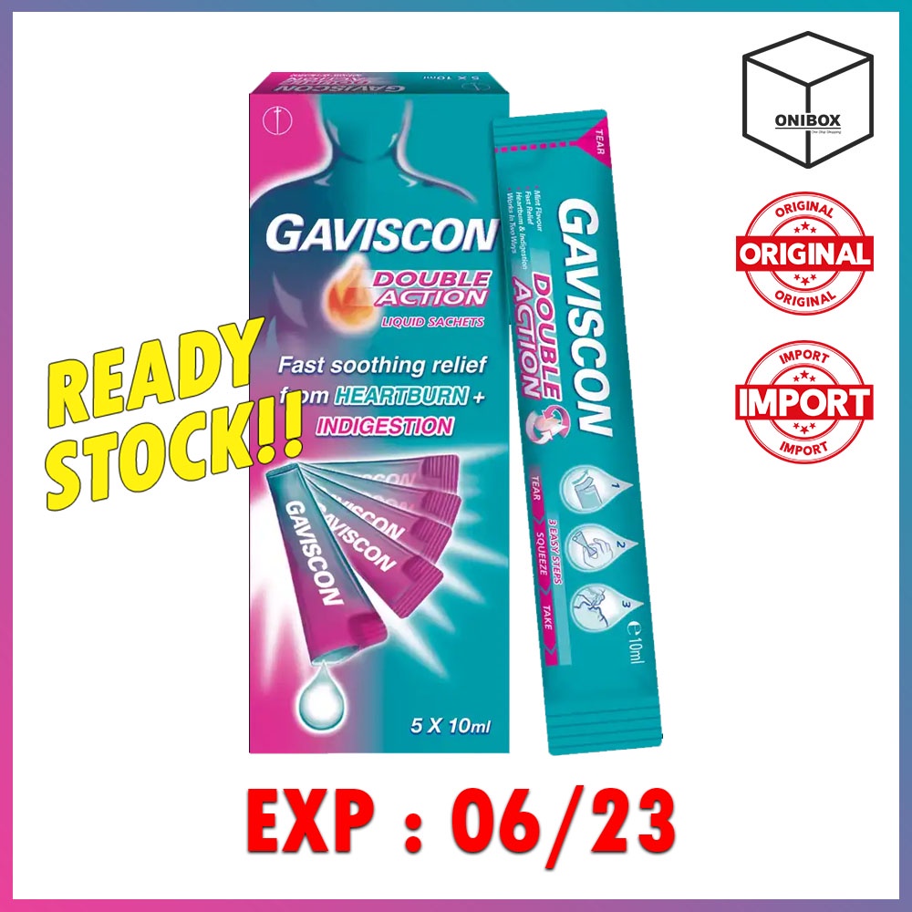 Jual Gaviscon Double Action Sachet 5x10ml | Shopee Indonesia