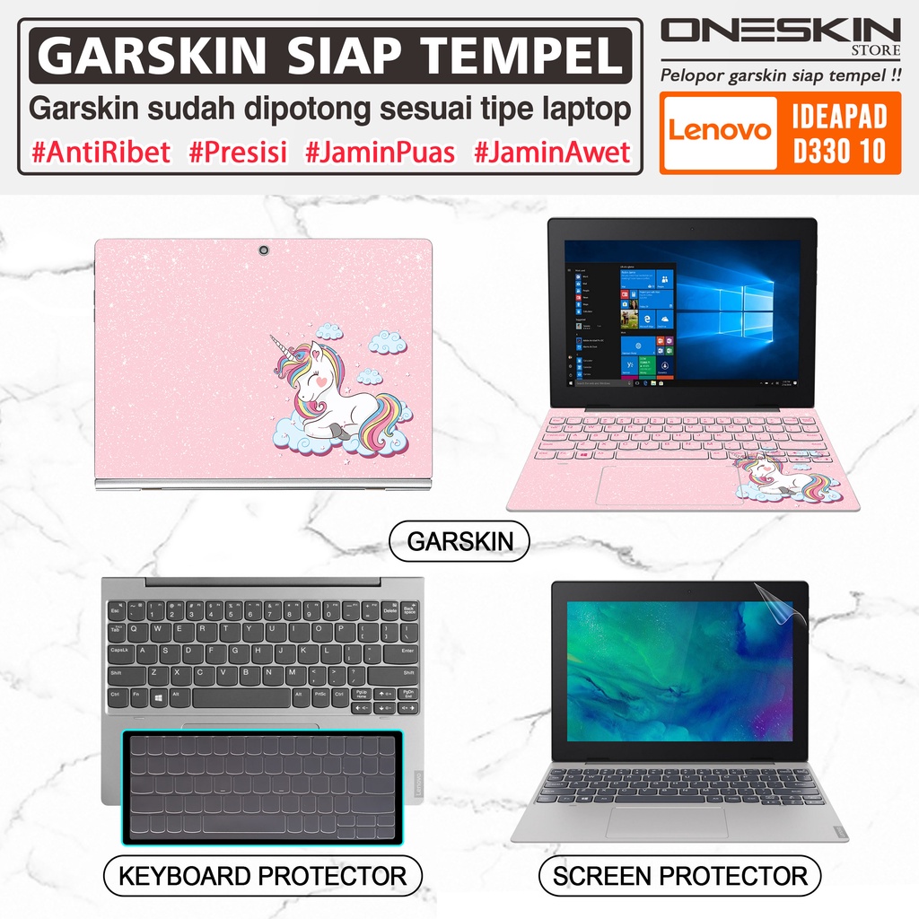 Jual Garskin Laptop Keyboard Screen Protector Lenovo D330-10 Duet 3 3i ...
