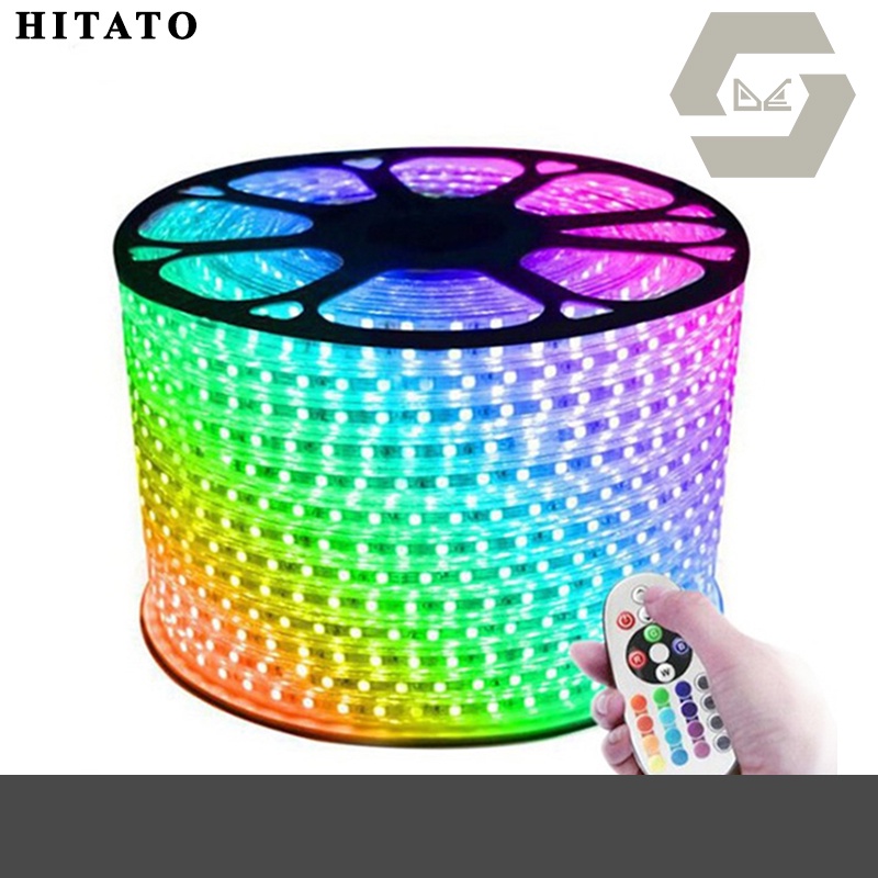 Jual Lampu Selang LED Strips Light 5050 SMD RGB 4 Pin Outdoor AC 220V ...