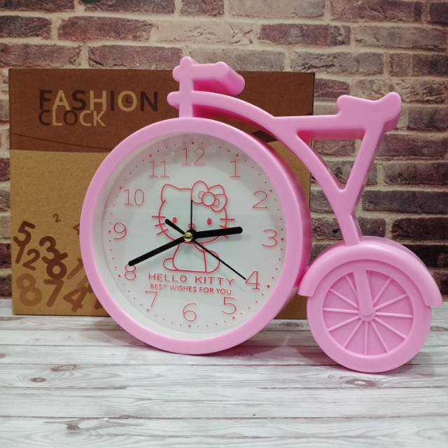 Jual Jam Weker Beker Motif Sepeda Kartun Jam Weker Hellokitty Ukuran ...