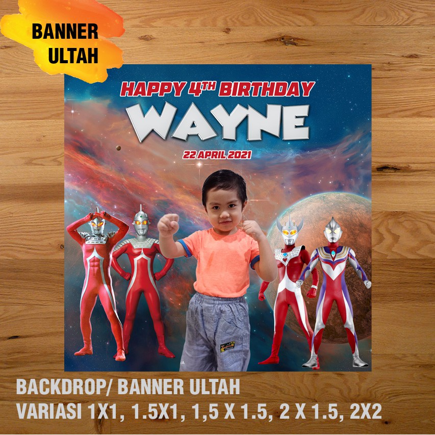Jual ULTRAMAN BANNER/ BACKDROP/ SPANDUK ULANG TAHUN UL-TAH | Shopee ...