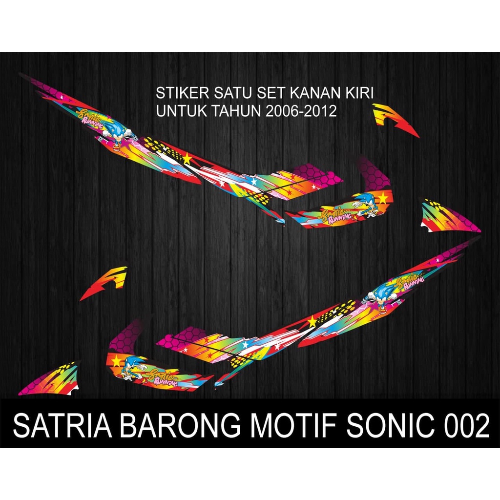 Jual STIKER STRIPING DECAL SATRIA FU BARONG TAHUNN 2006-2012 SONIC 002 ...