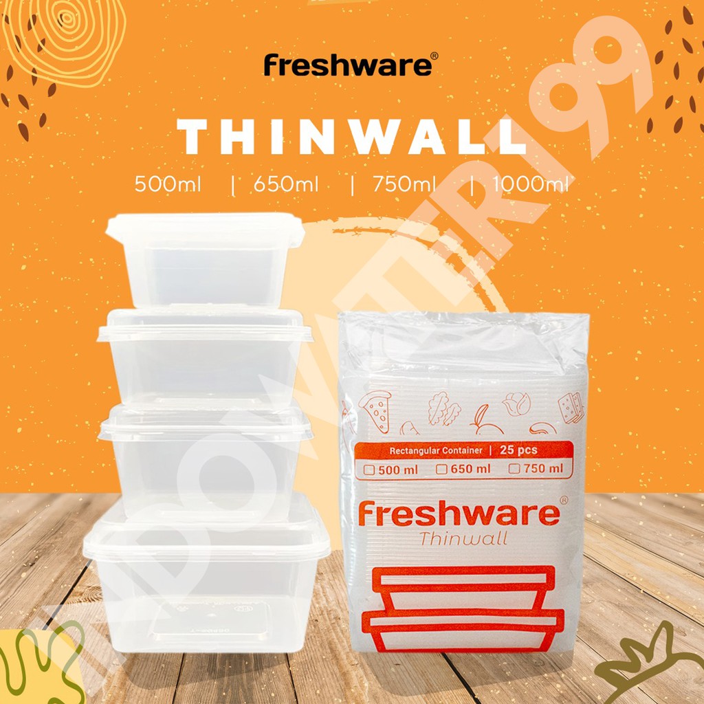 Jual THINWALL FRESHWARE 1000 ML REC ISI 25 PCS | Shopee Indonesia
