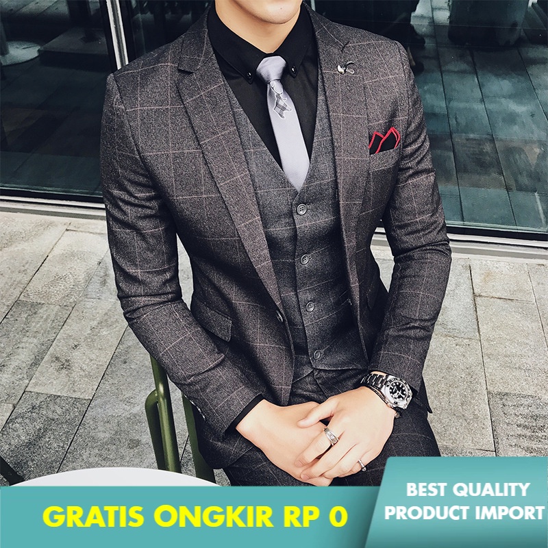 Jual Jas Pria Setelan Jas Pria Pria Bisnis Suit Set Pria Setelan Jas ...