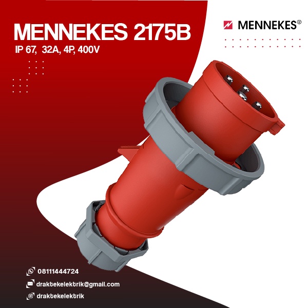 Jual Mennekes 2175B | Plug AM-TOP IP 67, 32A, 4P, 400V, German | Shopee ...