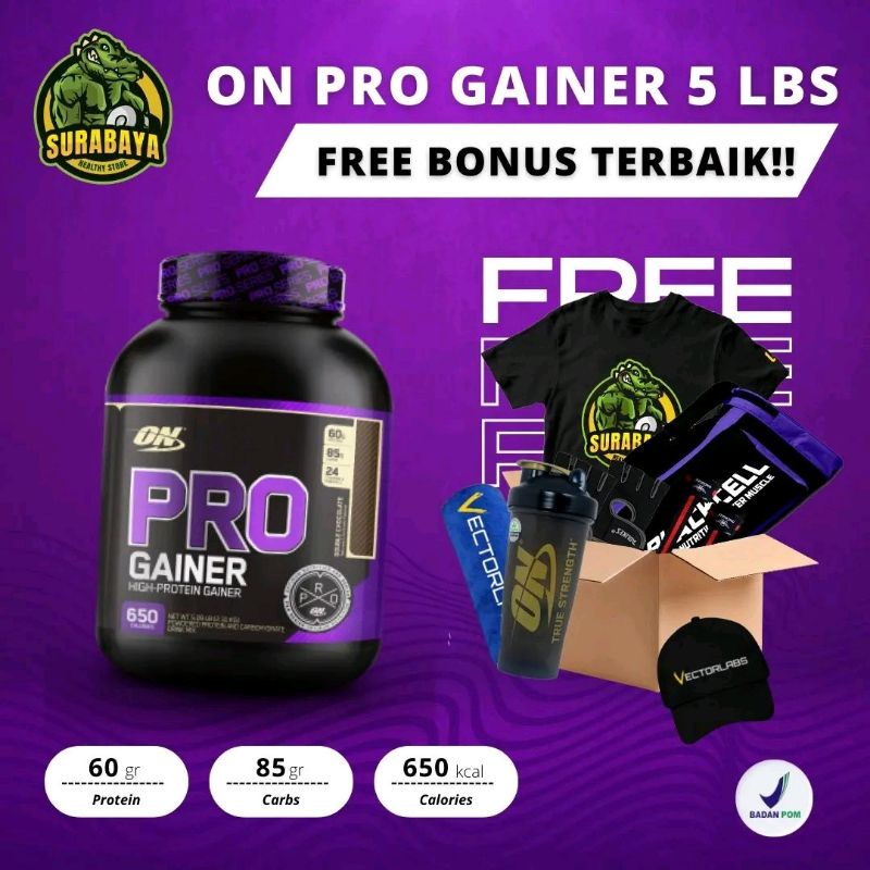 Jual OPTIMUM NUTRITION ON PRO GAINER 5 LBS COMPLEX MASS PROTEIN ...