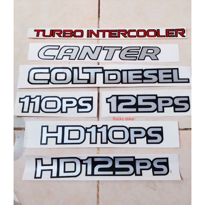 Jual Stiker mobil Mitsubishi Canter Coltdiesel 110ps 125ps hd110ps ...