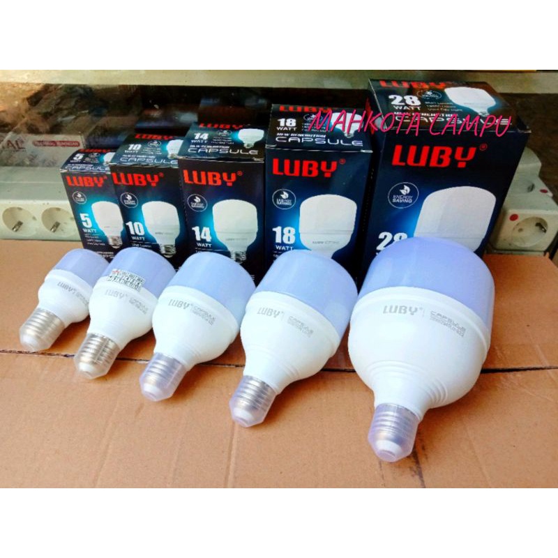 Jual Lampu LED LUBY Capsul 5w 10w 14w 18w 28w 38w 45w Cahya Putih | Shopee Indonesia