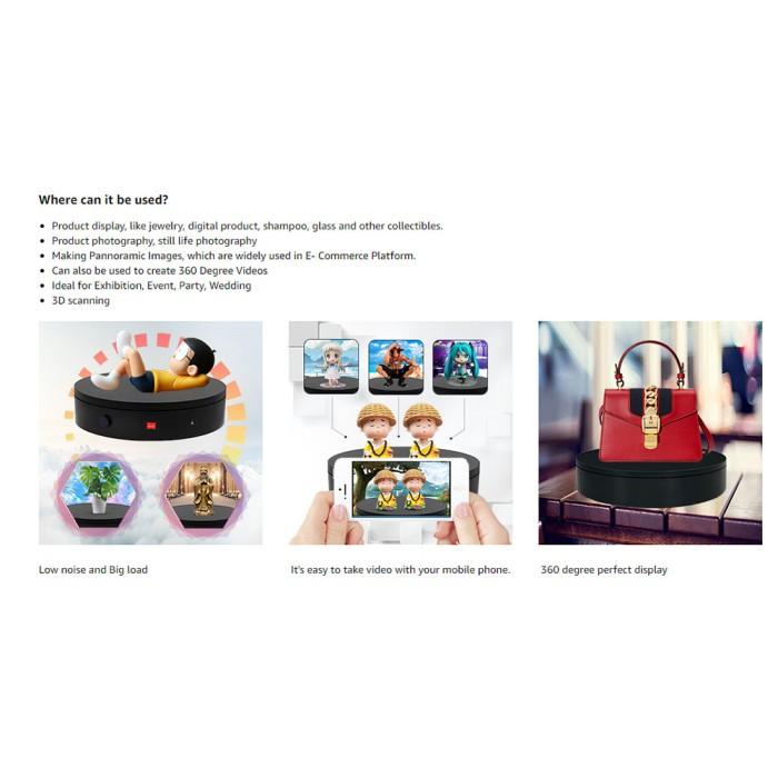Jual Turntable Tempat Foto Produk Putar Stand Display Rotating Studio ...