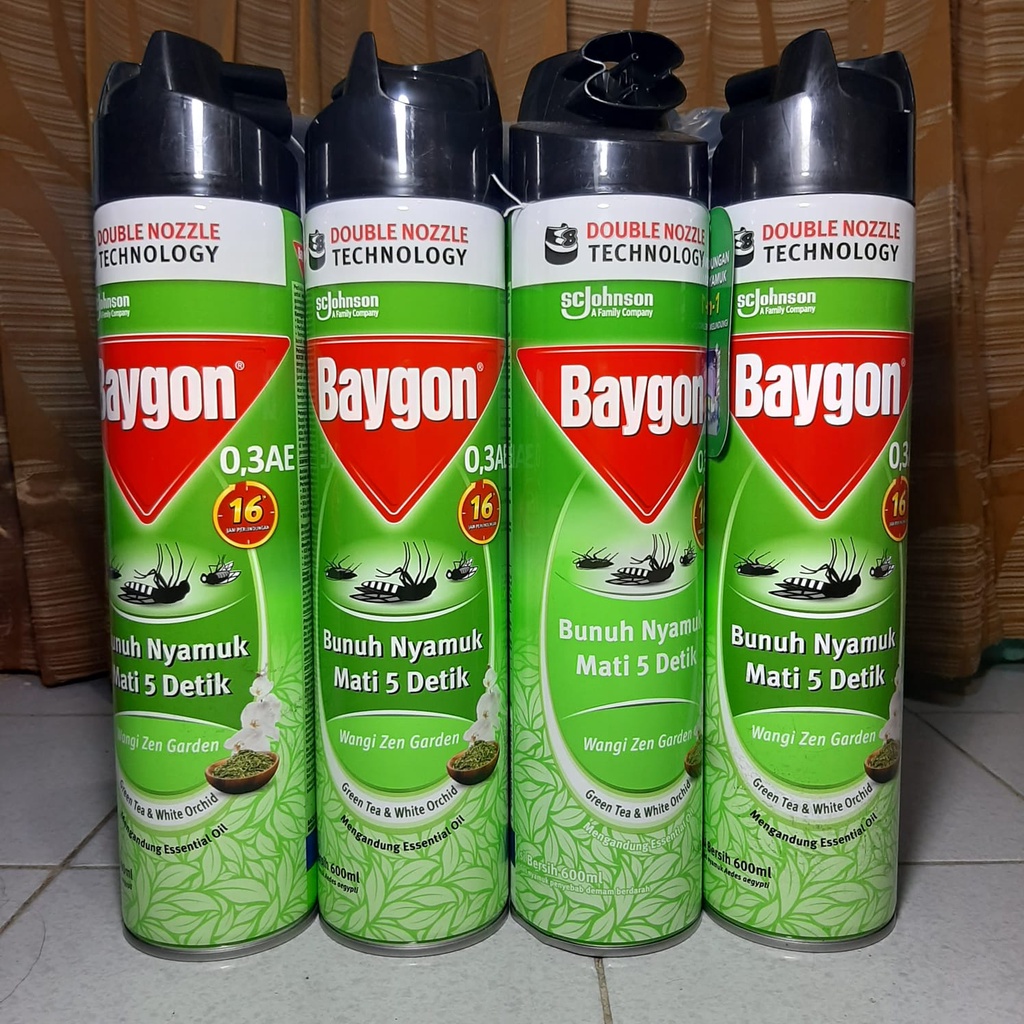 Jual [MINIMAL 2 PCS] Baygon Aerosol 600 ml Obat Nyamuk Spray Semprot ...