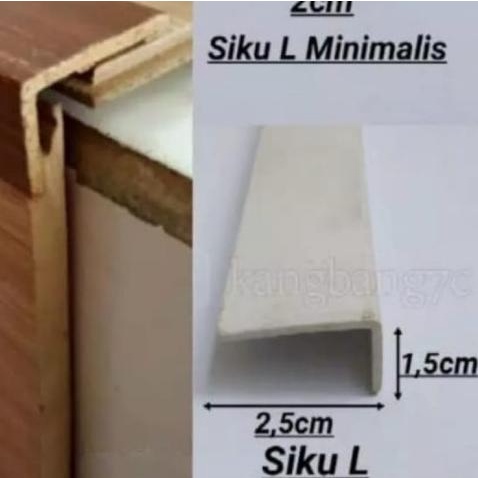 Jual List Siku L PVC|Siku Tangga PVC|List Siku L|Ending PVC - 2,5 cm x ...