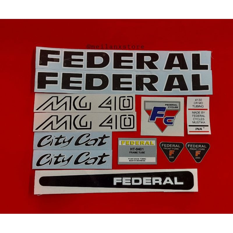 Jual Stiker Sepeda Federal Mg 40 city cat | Shopee Indonesia