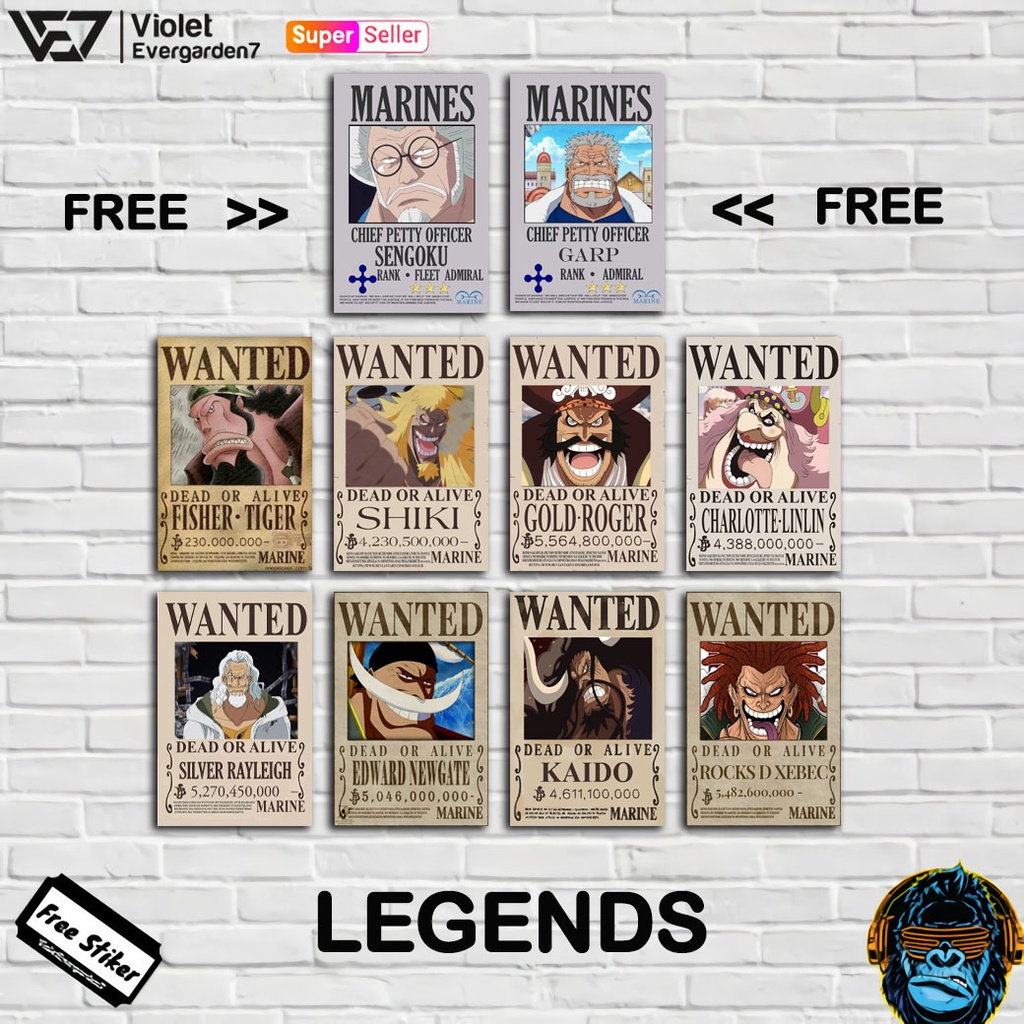 Jual WALL DECOR POSTER HIASAN DINDING BOUNTY ONE PIECE TERBARU/STRAWHAT ...